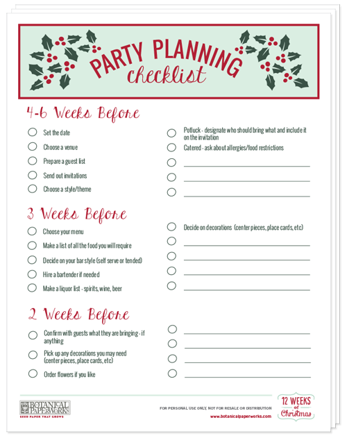 Pdf Printable Party Planning Checklist Pdf Printable Party Planning Checklist